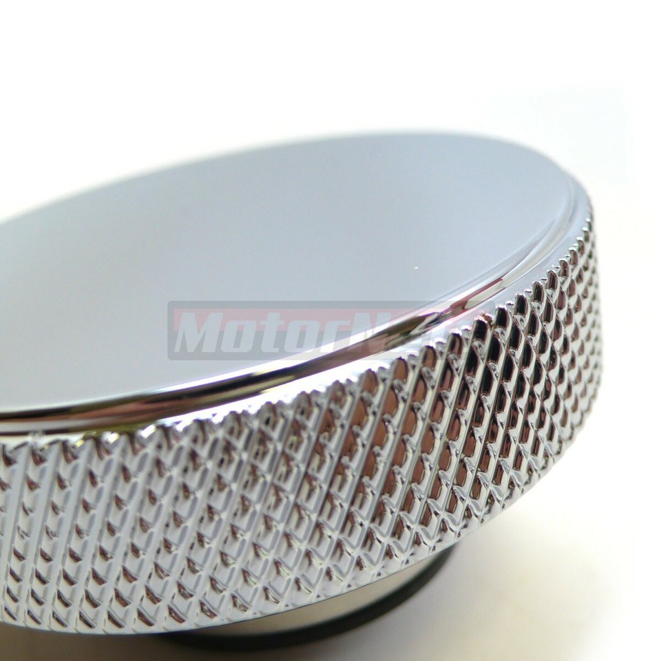 Radiator Cap Chrome Aluminum 16 lbs Smooth Grip Knurled Ford Chevy SBC ...