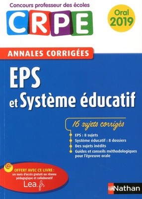 Annales EPS & Système éducatif - Oral 2019 | eBay