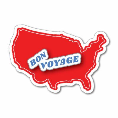 Bon Voyage Sticker Decal Camping Campervan Adventure Outdoors Travel ...