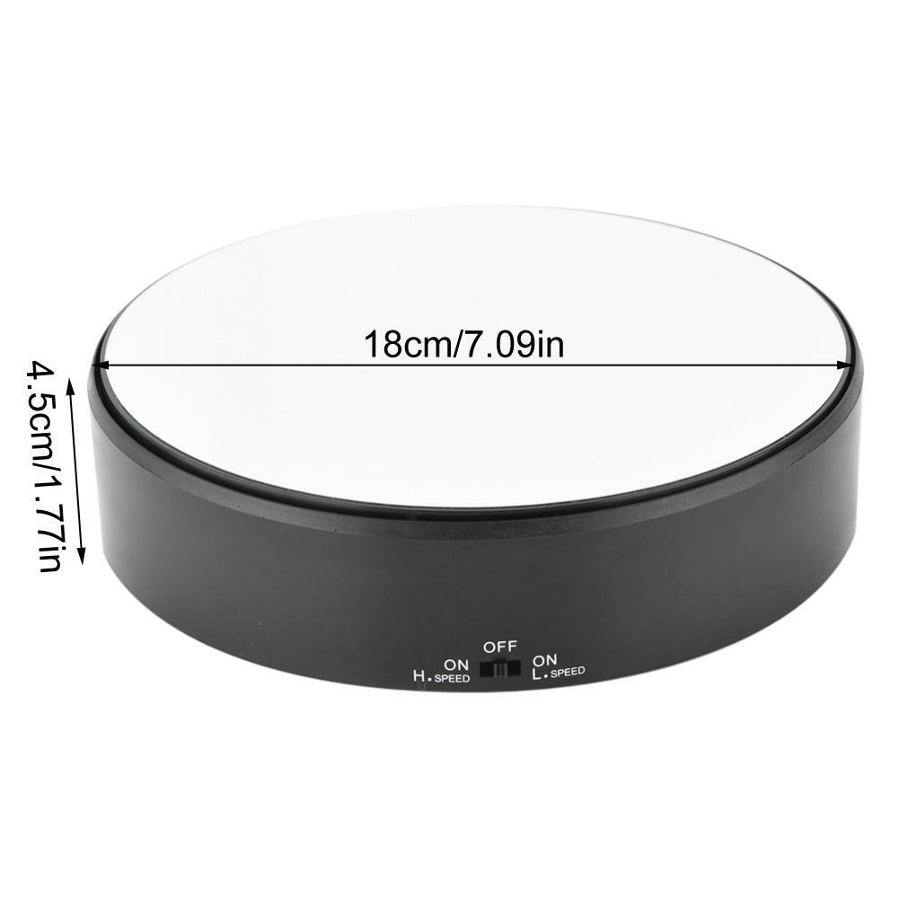 360° Rotating Mirror Glass Display Stand Turntable for Shop Mall 18CM ...