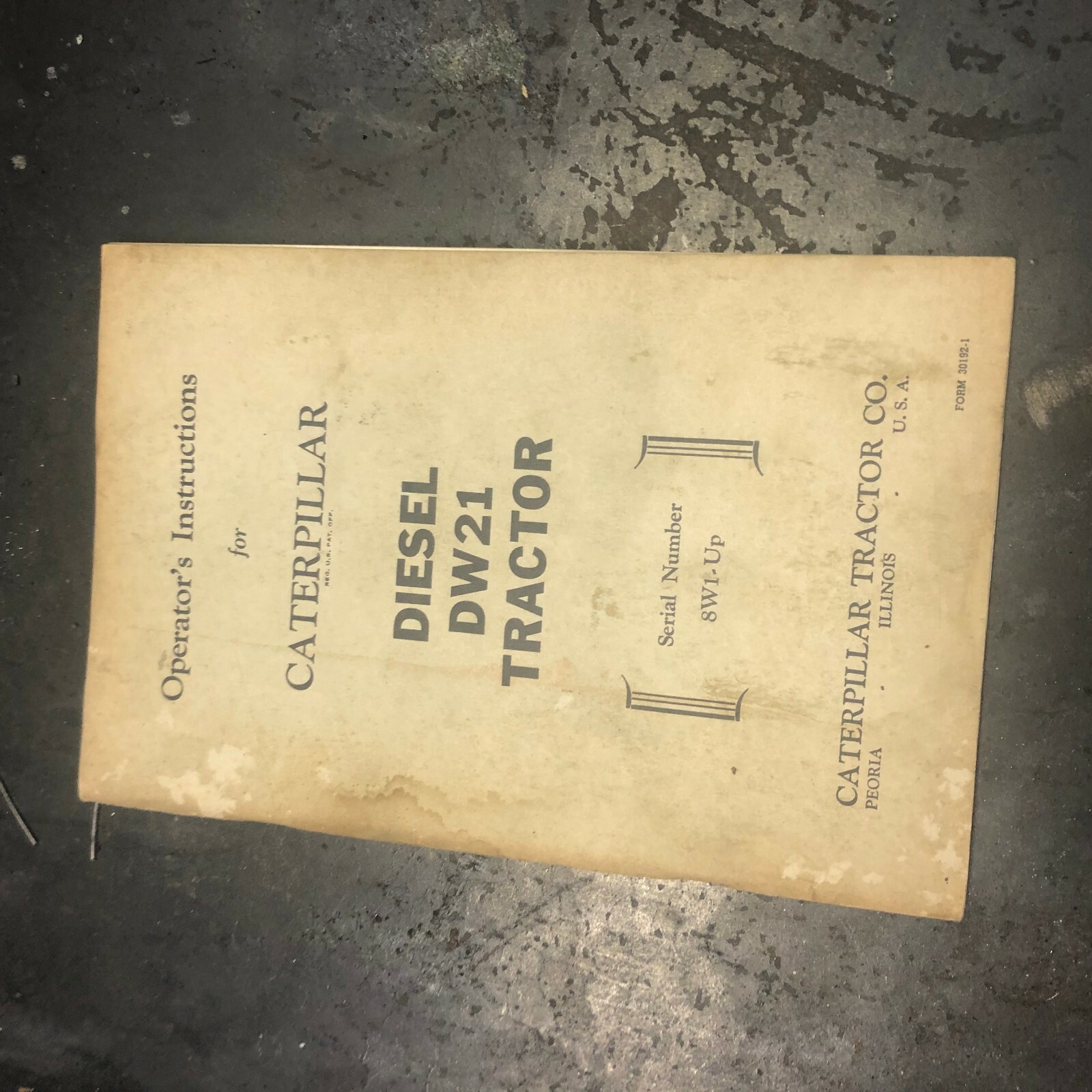 2 CAT CATERPILLAR DW21 SCRAPER TRACTOR OPERATION MAINTENANCE MANUAL ...