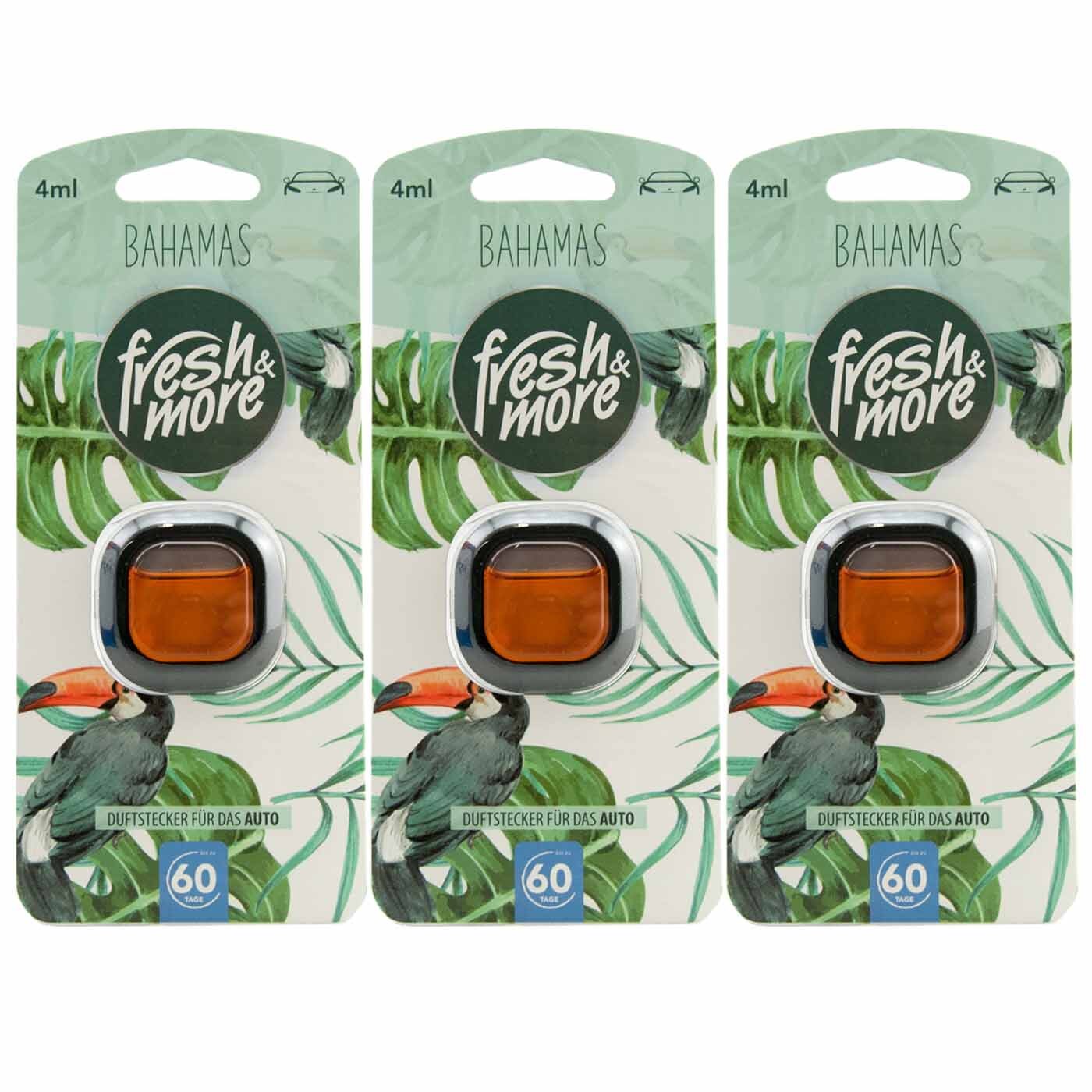 Fresh & More Scent Plug Car BAHAMAS 3x 4ml for Vent Slots Air Freshener ...