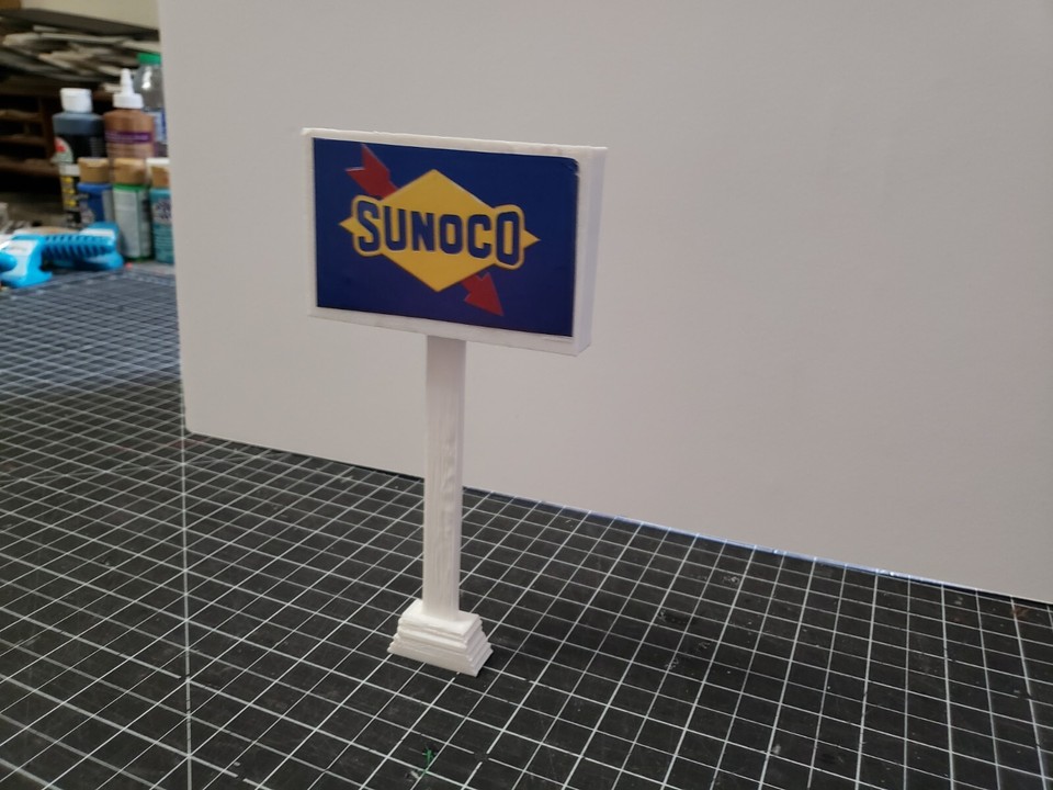 1:24 / 1:25 Scale Diorama SUNOCO Gas Station Sign | eBay