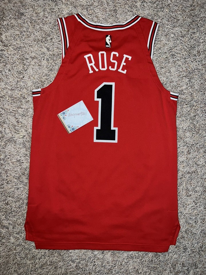 Derrick Rose Jersey Nike 44 Authentic Medium Chicago Bulls Retro Red ...