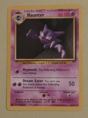 Haunter - Base Set - 29/102 - Uncommon - Pokemon Card - Unlimited ...