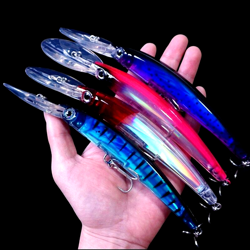 4PCS Big Fishing Lures Minnow 23.5g Crankbait Trolling Artificial ...