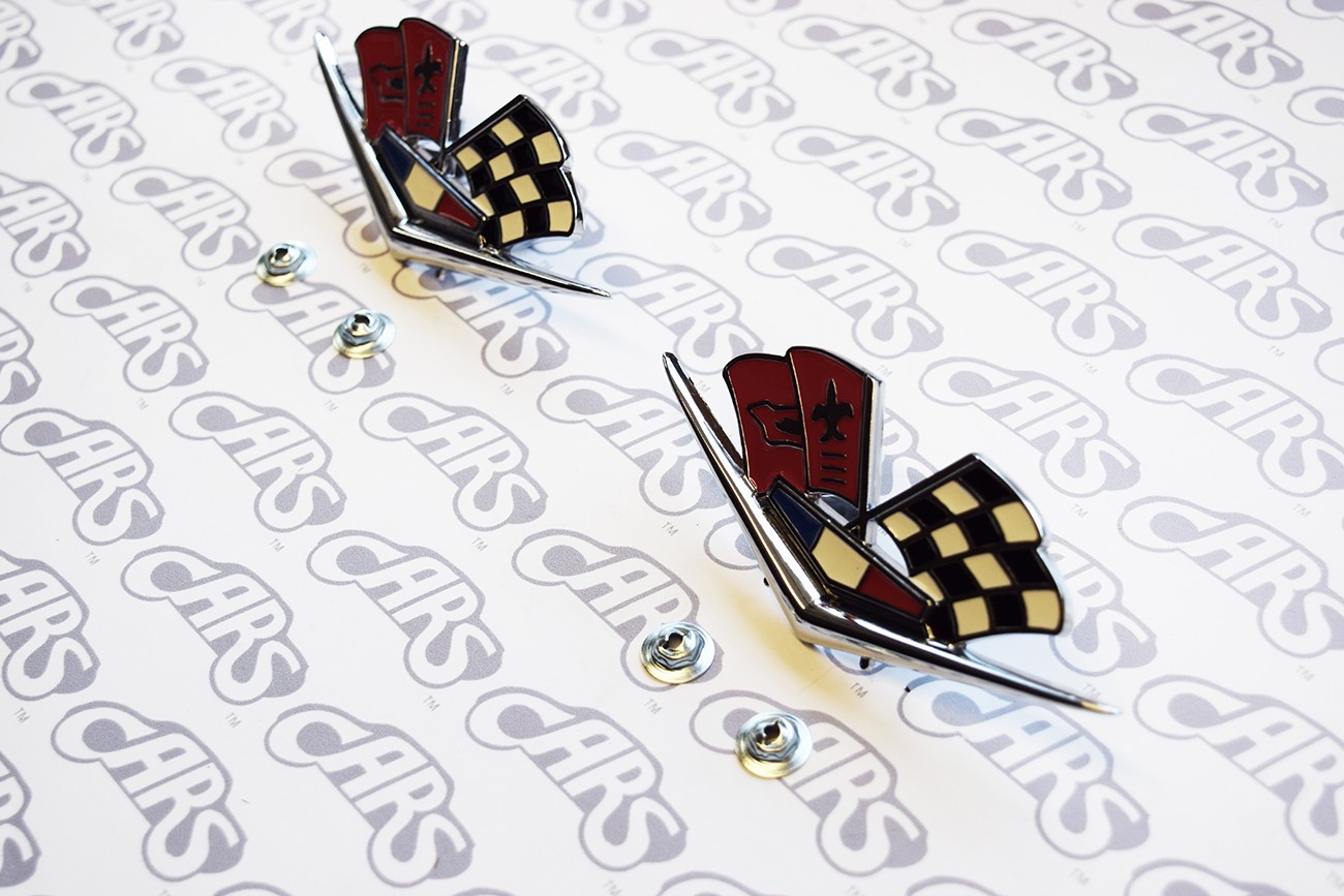 1962-1963 Chevrolet (327 or 409) & Corvette Fender Emblems Pair | eBay