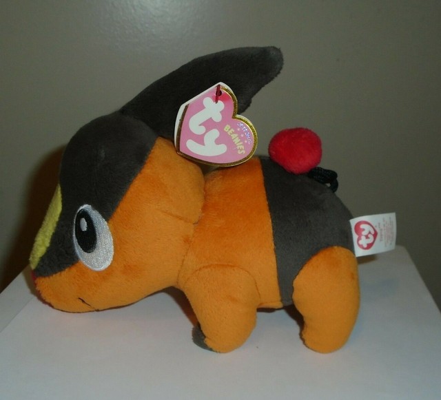 Pokemon Ty Beanie Baby Tepig Limited Edition UK Plush Doll Toy Starter ...