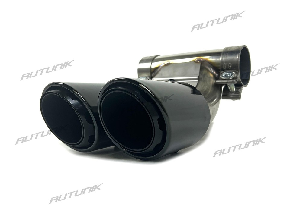 3-Layer Black Twin Exhaust Tips Pipe for Porsche Cayman Boxster 981 ...