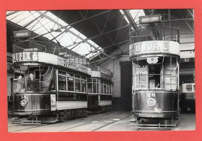 Reading Corporation Tramways Tram postcard size photo 1937 W A Camwell ...