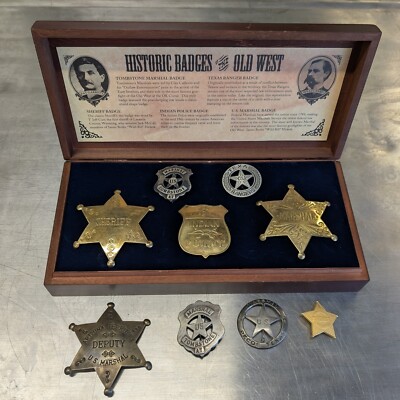 Historic Badges of the Old West / 5 Boxed / Plus 4 / All Metal / NO ...