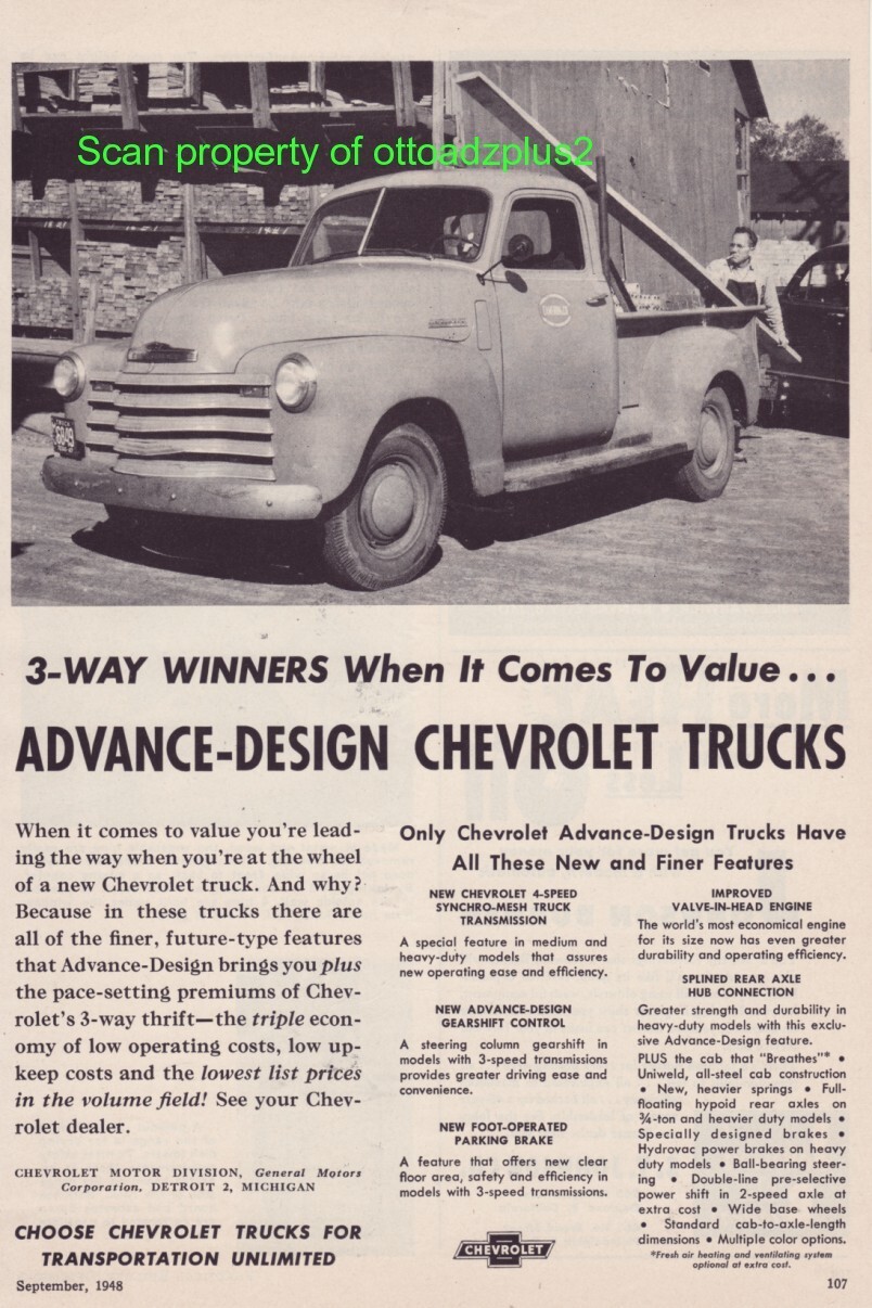 1948 Chevrolet Pickup - Advance design | Grelly USA