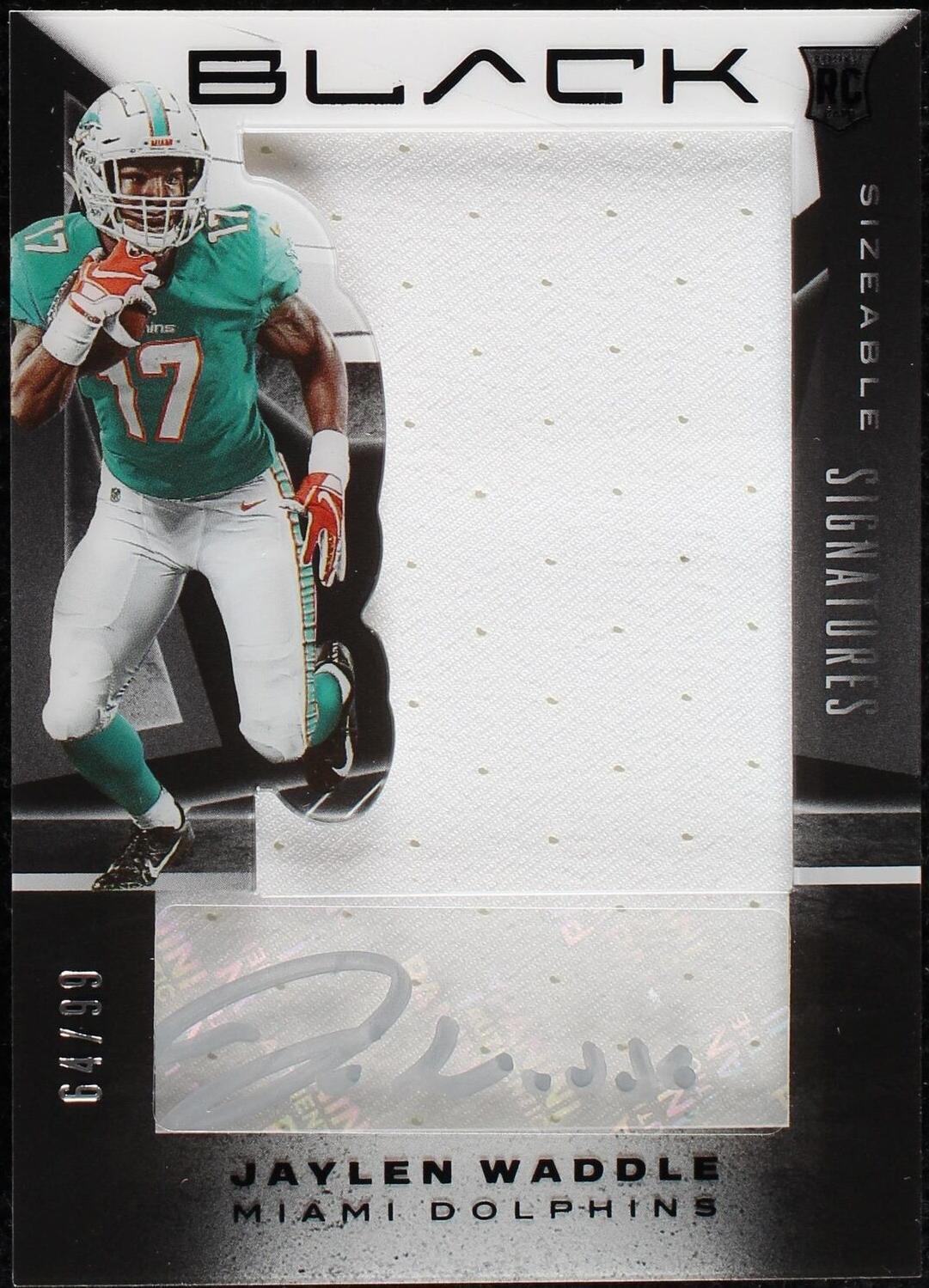 2021 Panini Black - Sizeable Signatures Rookie Jerseys Jaylen Waddle # ...