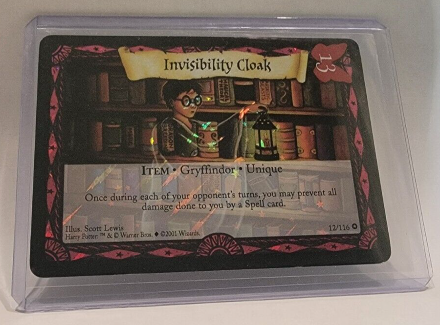 Invisibility Cloak Harry Potter Trading Card Holographic card# 12/116 ...