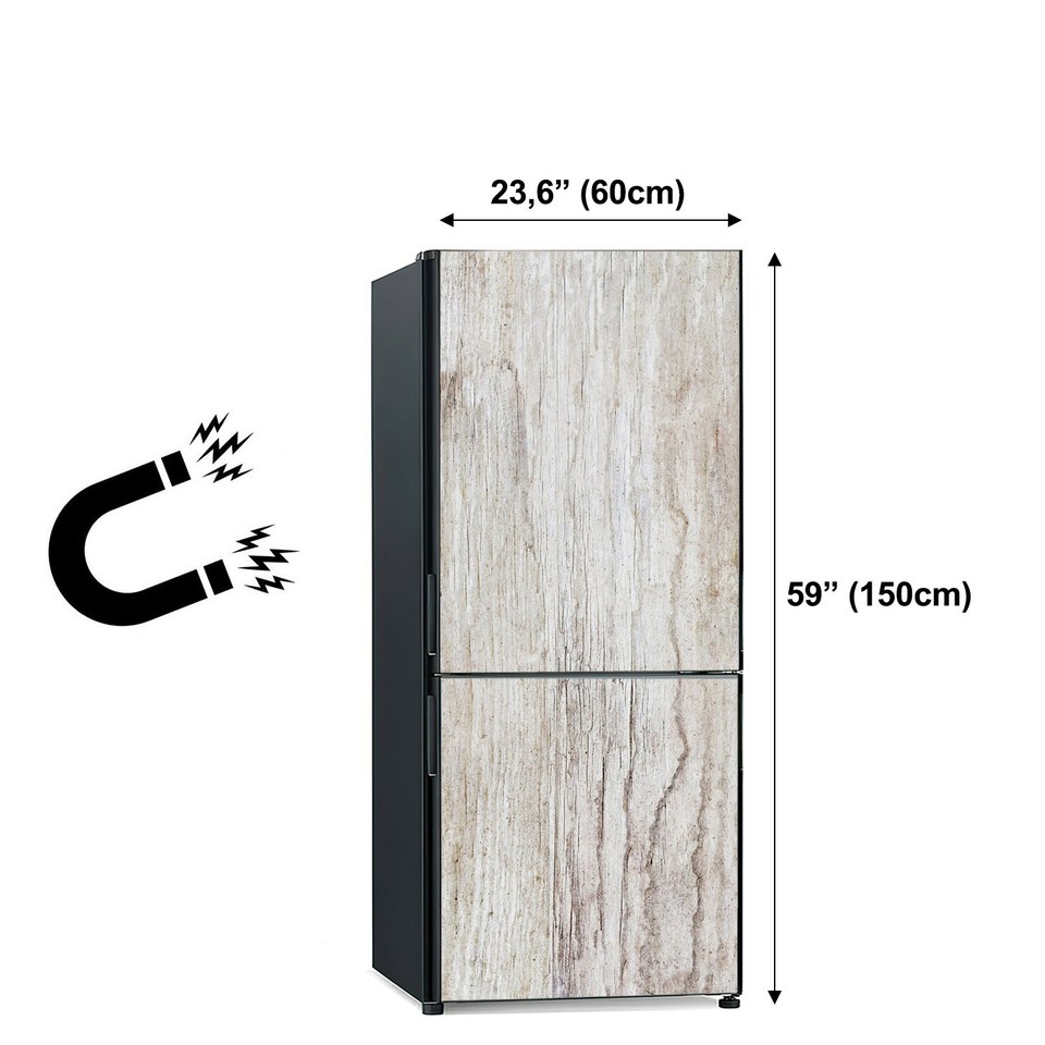 Magnetic Sticker Fridge Freezer Magnet Photo Rough driftwood texture ...