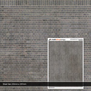 5 x SHEETS BLUE ENGINEERING BRICK PAPER OO GAUGE 1:76 MODEL RAILWAY ...