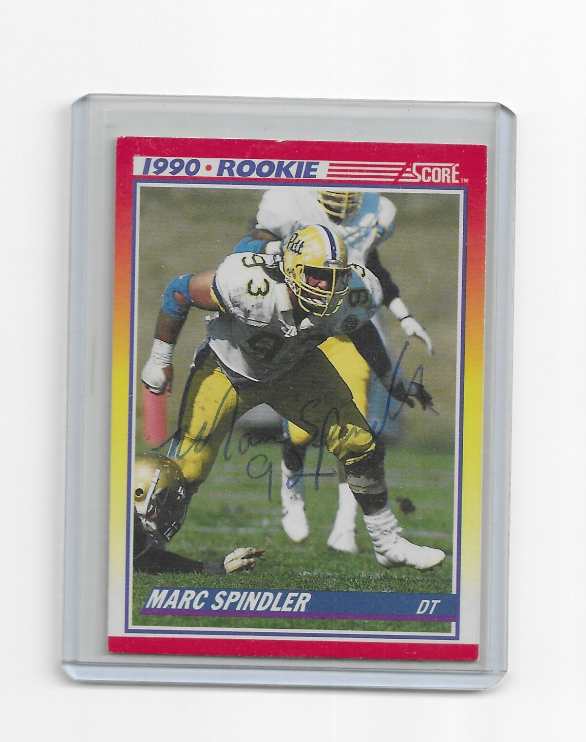 Autographed Signed Marc Spindler 1990 Score Rookie Auto Card #295 ...