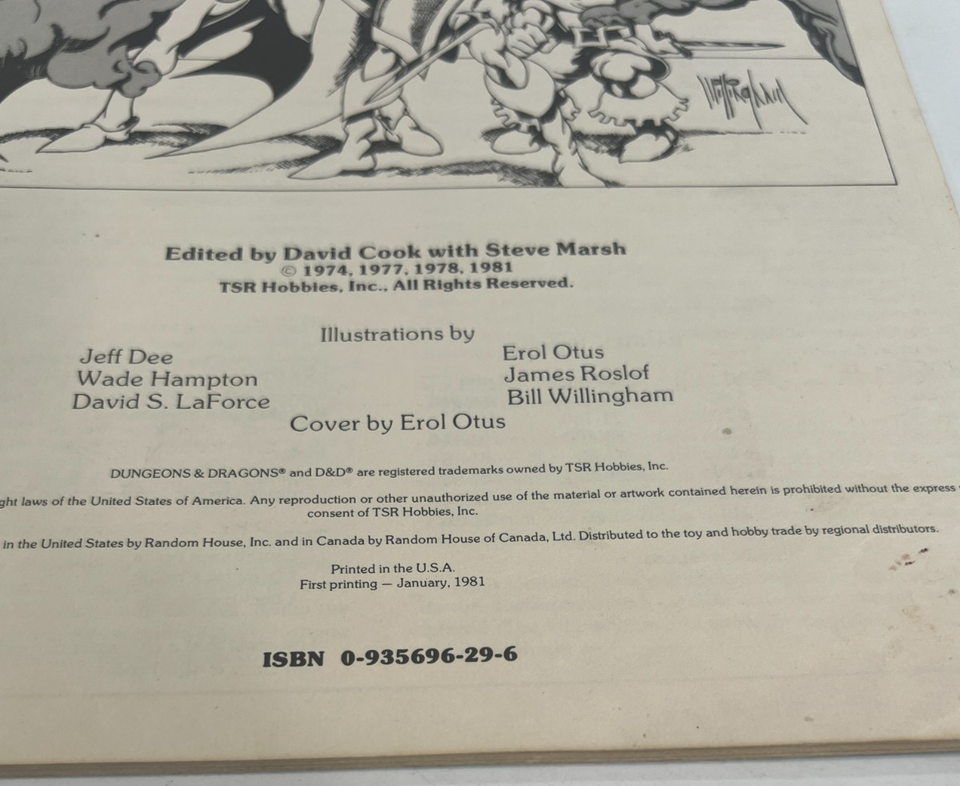 Dungeons & Dragons Expert Rules Book 2 #2015 TSR 1981 D&D First ...