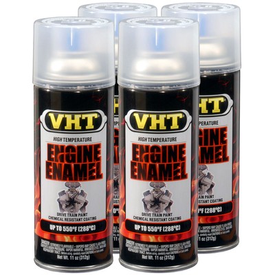 VHT High Temp Paint VHTSP145 (4-PACK); Engine Enamel 11oz Gloss Clear ...