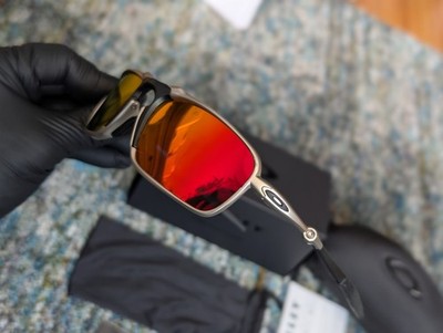 Oakley Badman Polarized Sunglasses OO6020 Ruby Iridium | eBay