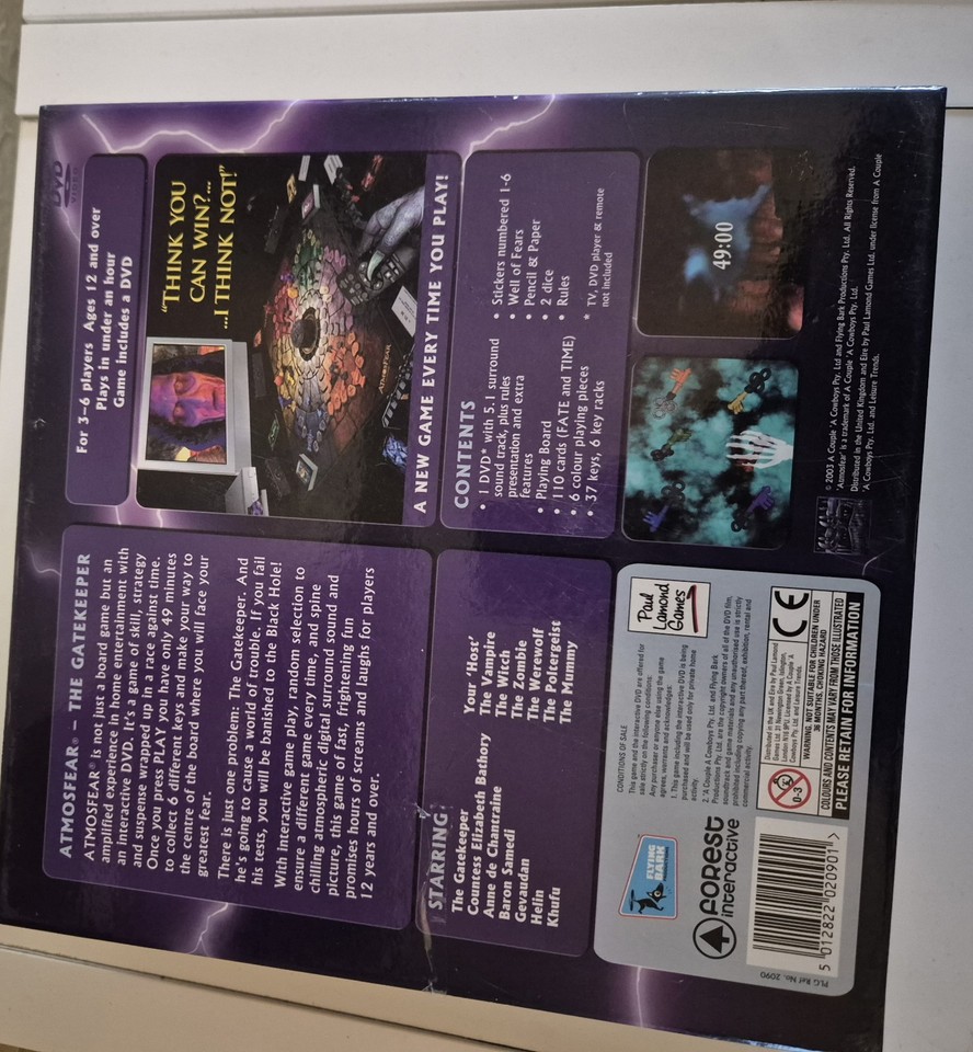 AtmosFear The Gatekeeper The DVD Board Game 20th Anniversary 100% ...