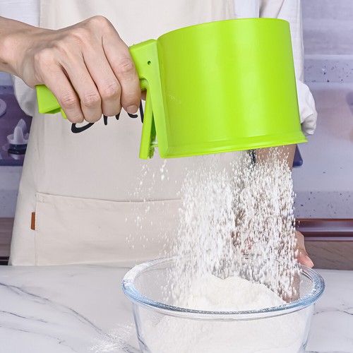 Home Flour Sifter Handheld Sieve Hand Pressing Durable Powdered Sugar ...