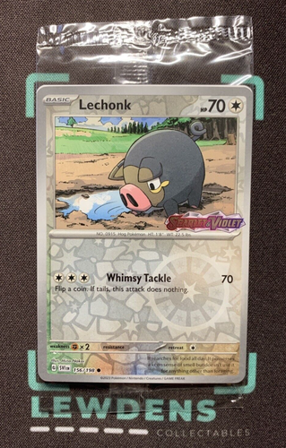 Lechonk - 156/198 - Scarlet & Violet BEST BUY Stamp - Sealed Promo ...