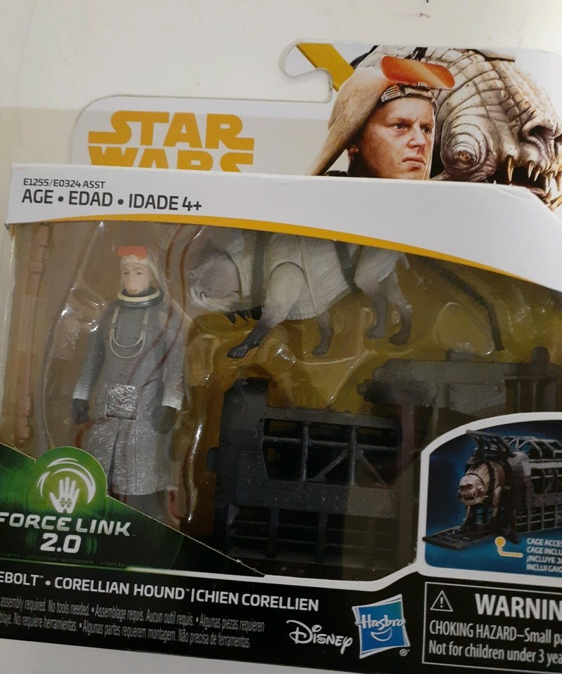 STAR WARS FORCE LINK 2.0 Rebolt & Corellian Hound Figures w/ Cage ...