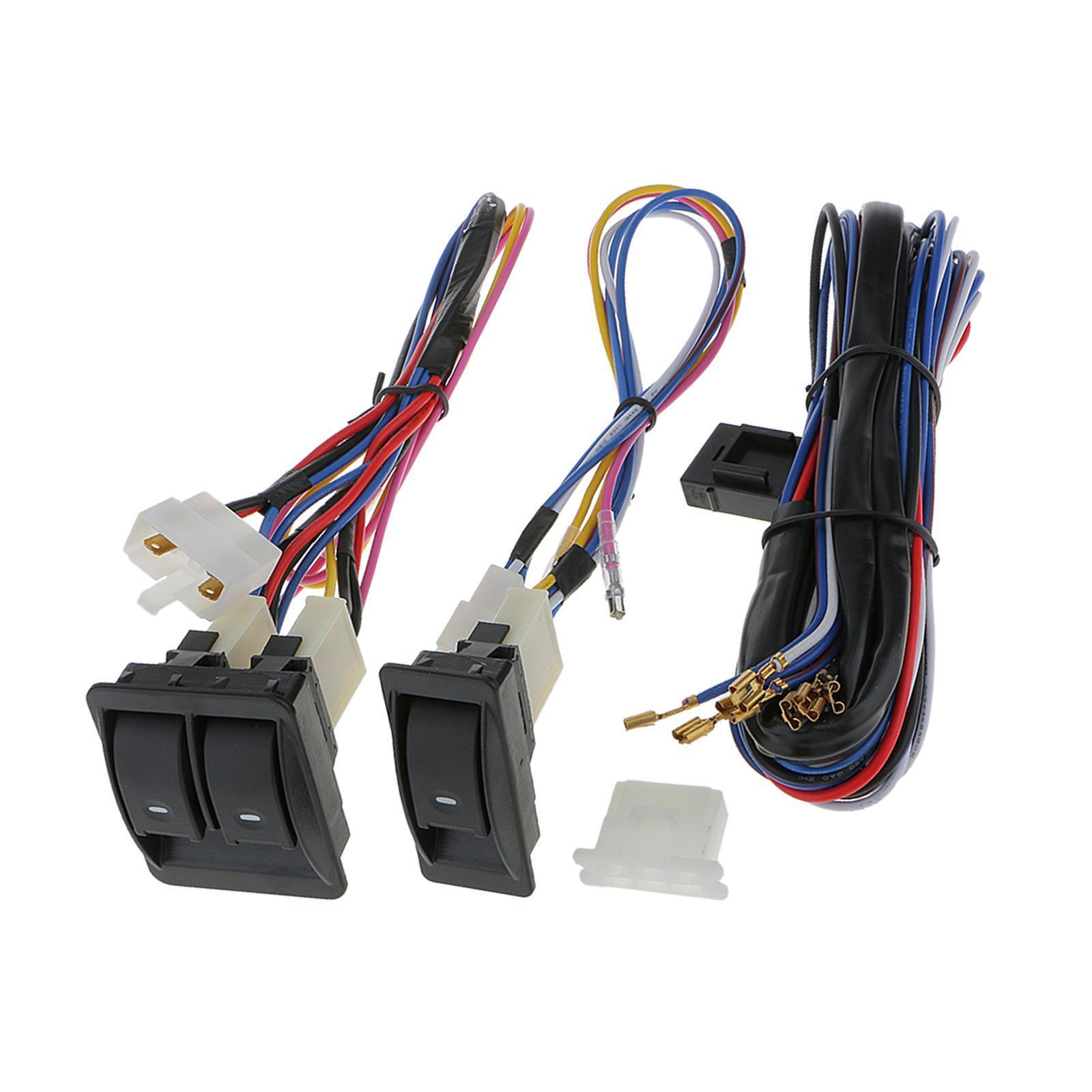12V Universal Power Window Switch Kit with Wiring Harness | eBay
