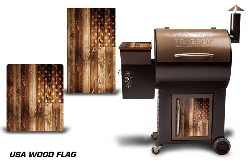 Traeger Grill Decal Pellet Lid, Door Skin Wrap for Costco Century WOOD ...