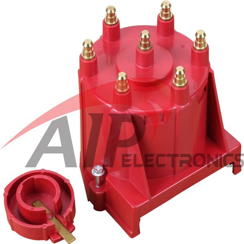 New Red EFI Cap and Rotor Set W/ Male Terminals for 1982-1996 GM V6 4.3 ...