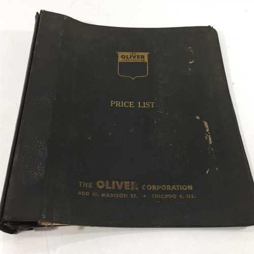 Vintage Oliver Corporation Price List Binder Empty | eBay