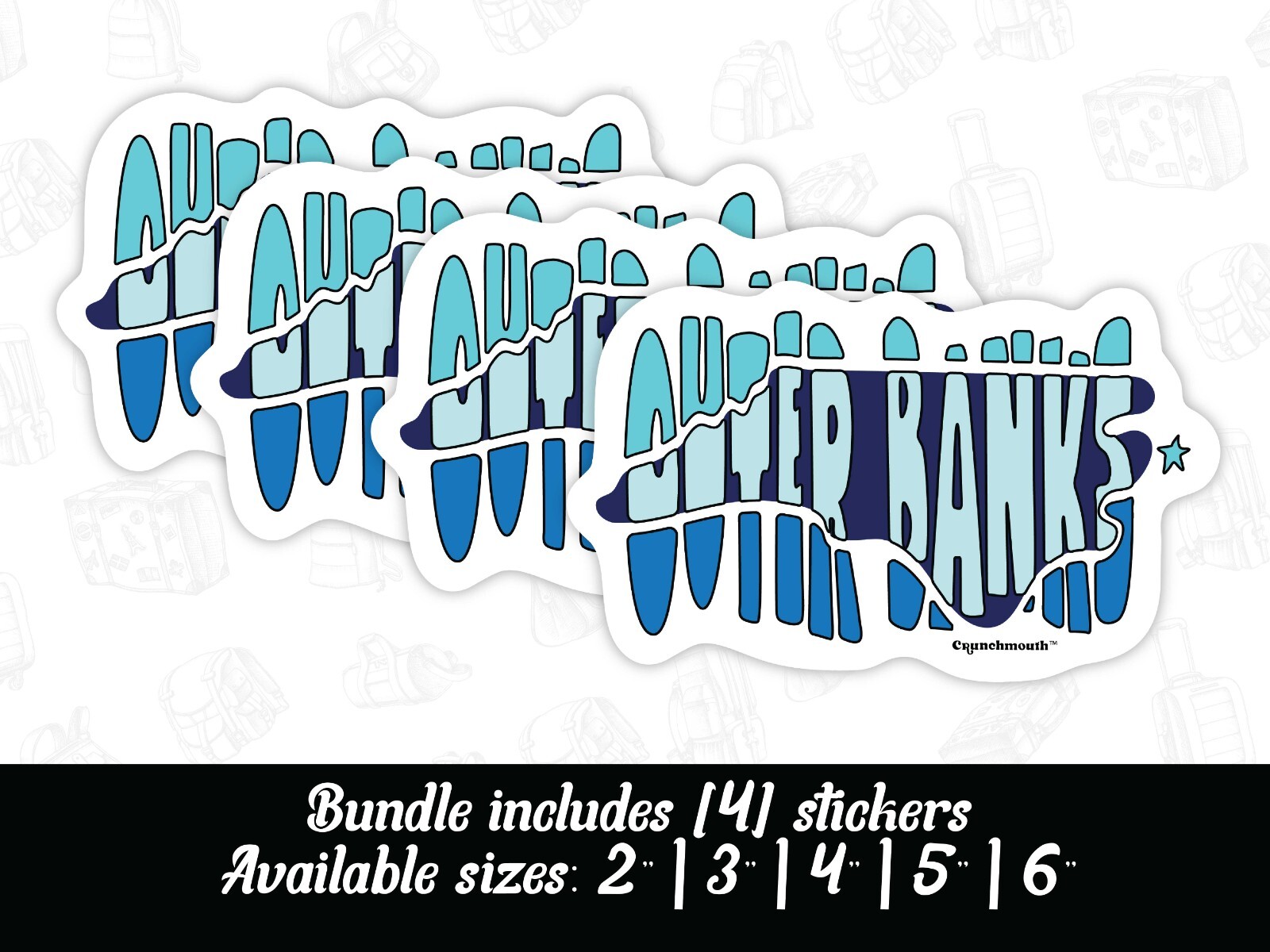 Outer Banks NC Sticker Bundle | North Carolina Road Trip Decals | OBX ...