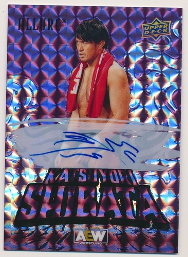 KATSUYORI SHIBATA #66 2024 Upper Deck AEW Allure PURPLE DIAMOND AUTO RC ...