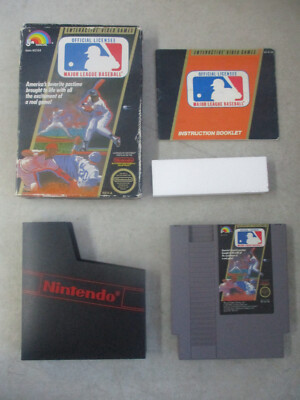 NINTENDO NES MAJOR LEAGUE BASEBALL LJN GAME IN ORIGINAL BOX WITH MANUAL ...