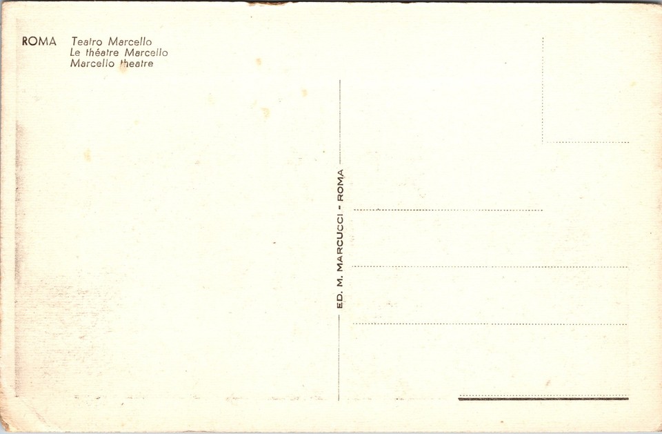 Postcard Italy Rome Teatro Marcello Ancient Roman Theatre | eBay