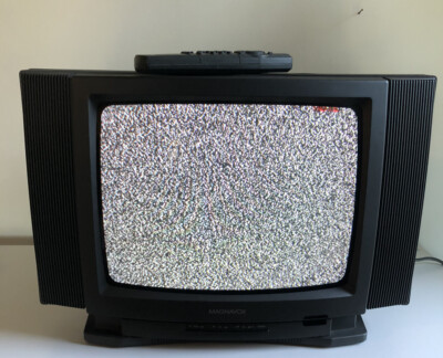 Philips Magnavox TV 13" 1994 Retro Vintage W/ Remote Powers On Pls Read ...