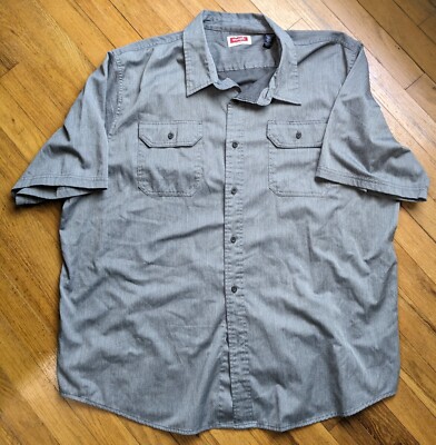 Wrangler Button Up 2XL Grey Heather Workwear | eBay