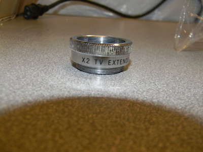 X2 TV extender, focal length extender metallic silver for C-mount New ...