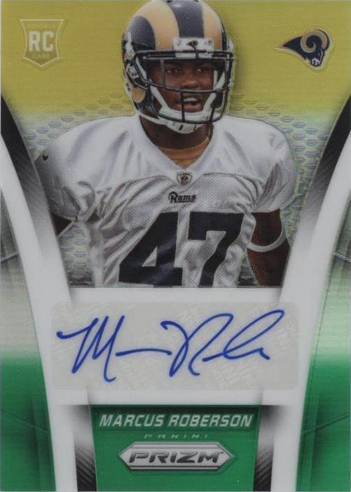 2014 Panini Prizm - Autographed Rookie Marcus Roberson #AR-MR Neon Green & Yellow Prizm /75 (AU ...