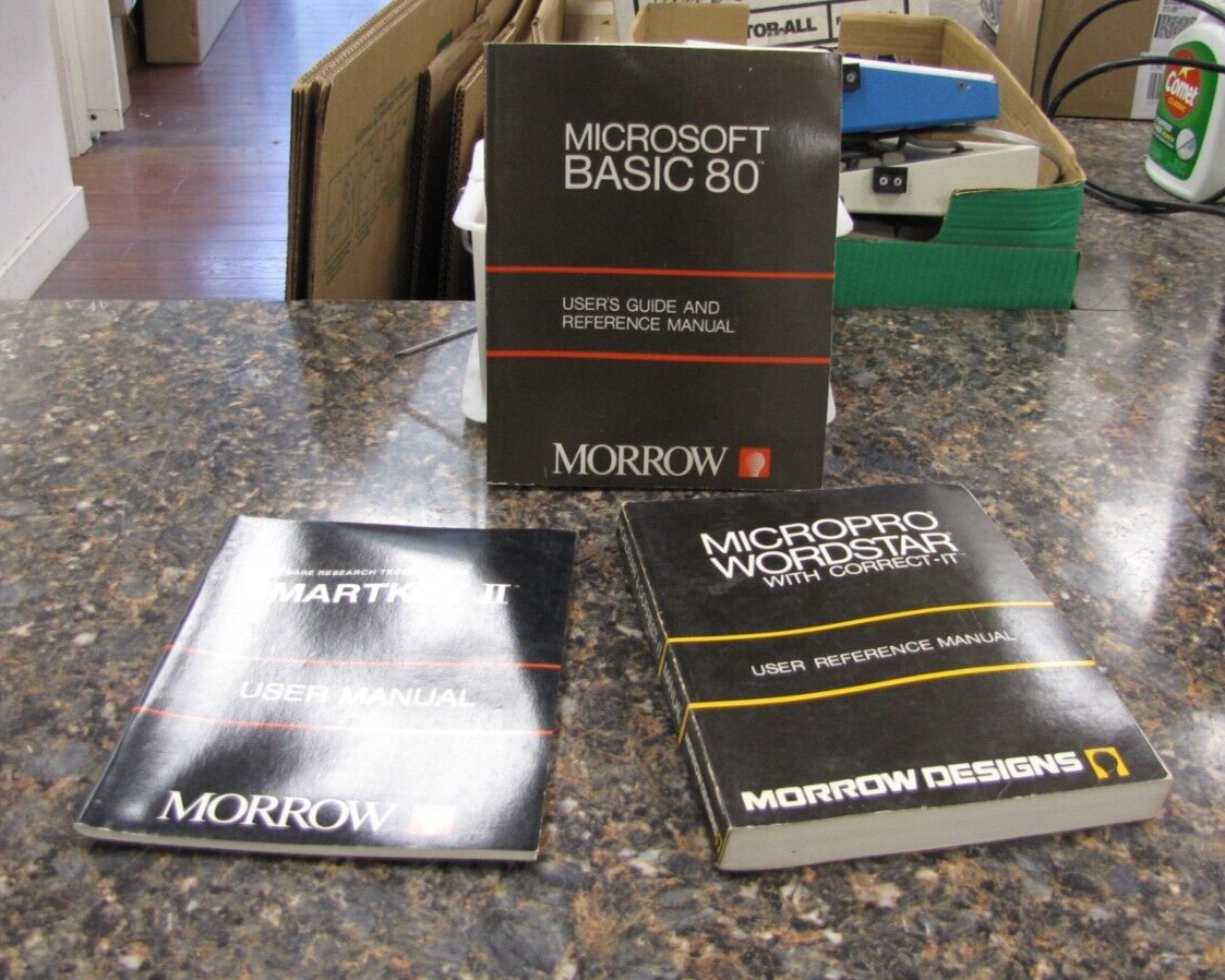 Lot of (3) User Guides - Microsoft Basic 80/Wordstar & Correct it ...
