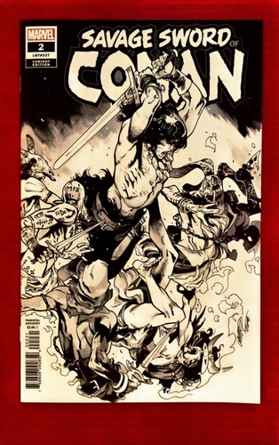SAVAGE SWORD OF CONAN #2 BLACK AND WHITE VARIANT COVER NEAR MINT BUY ...