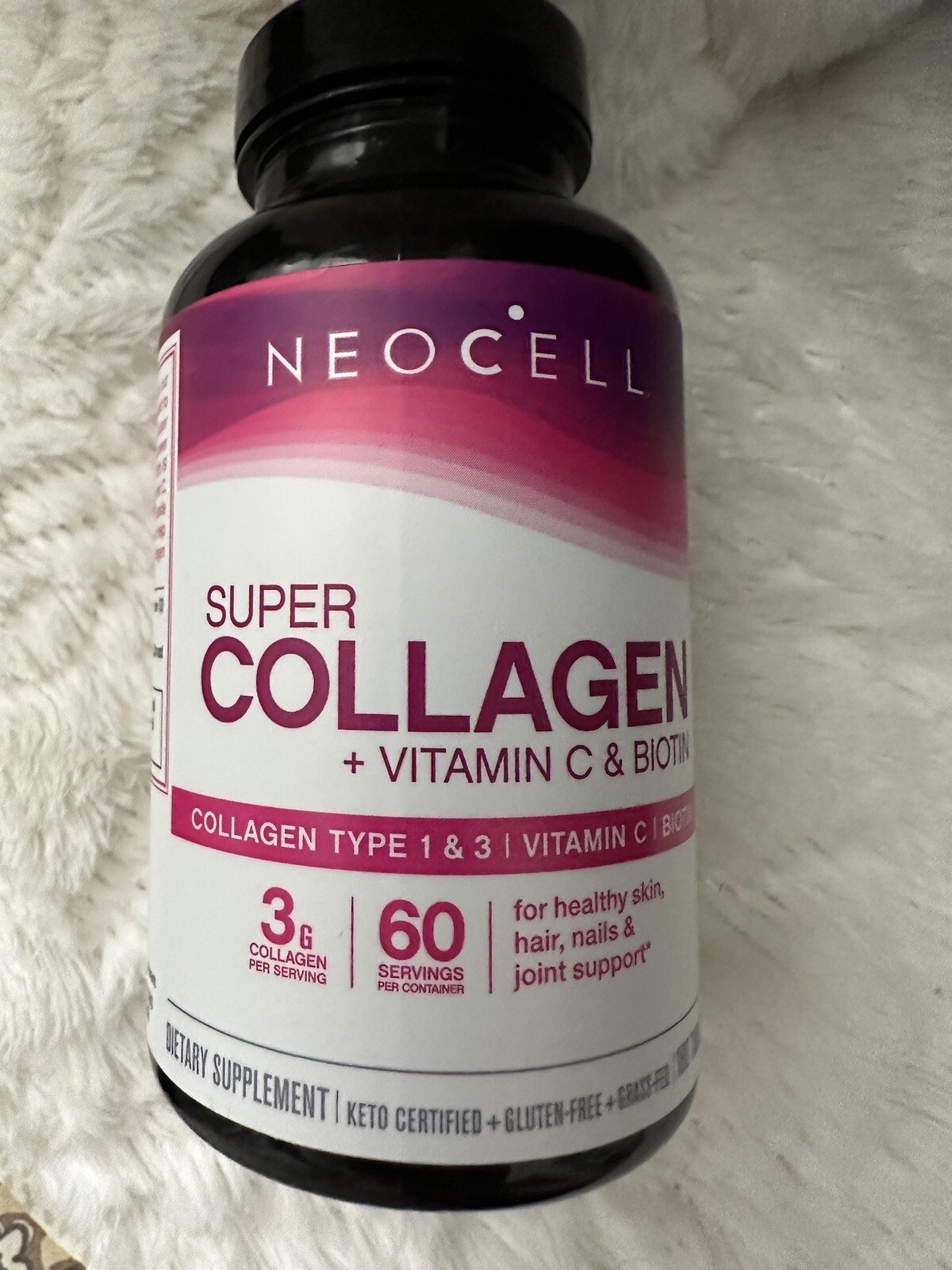NeoCell Super Collagen + Vitamin C & Biotin Dietary 180 Tabs Exp 08/ ...