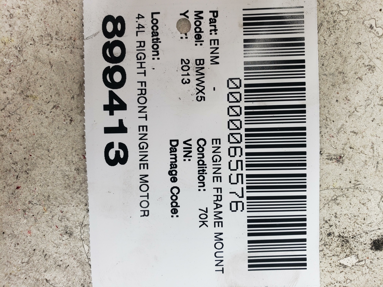 Support moteur avant droit BMW X5 E70 4.4L 2011-2013 22116780653 OEM ...