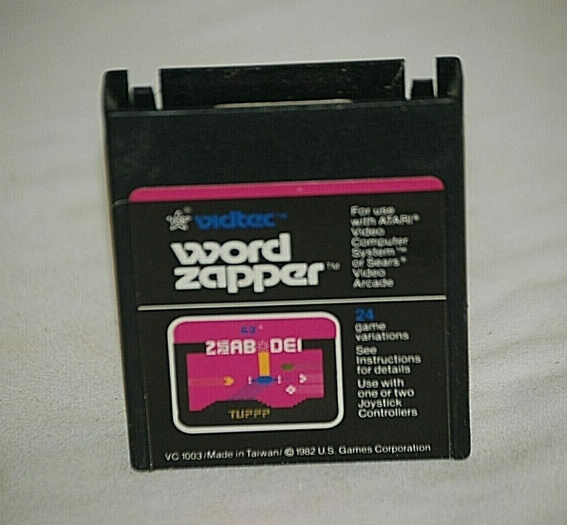 Word Zapper Atari or Sears Video Arcade GAME CARTRIDGE ONLY Vidtec 1982 ...