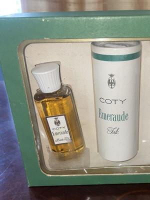 COTY EMERAUDE BATH OIL 1 OZ & PERFUMED BODY TALC 1.8OZ VINTAGE | eBay