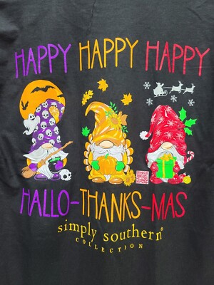 Simply Southern "Happy Everything" T-Shirt Black Long Sleeve Small ...