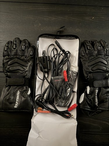 Tourmaster Synergy 2.0 Electrically Heated Leather Gloves Black SM | eBay