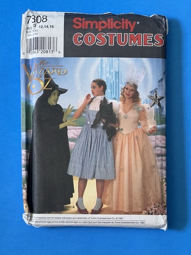 SIMPLICITY 7808 MISSES THE WIZARD OF OZ COSTUME PATTERN-UNCUT-12-14-16 ...