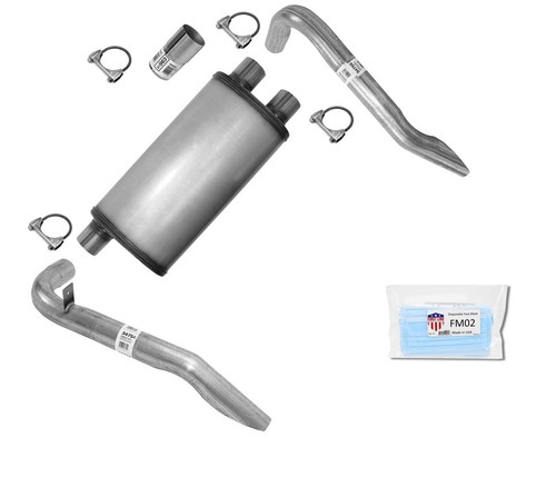 Tail Pipes with Performance Xlerator Muffler Fits 82-92 Camaro 5.0 Vin ...